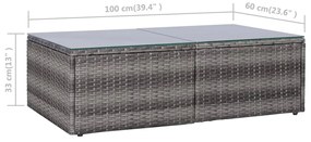 vidaXL Marketos 10dílná zahradní sedací souprava s poduškami polyratan šedá