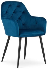 Sametová židle Bogota modrá