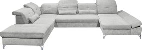 XXXLutz SEDACÍ SOUPRAVA, textil, světle šedá MID.YOU - Rozkládací sedačky - 002220028606
