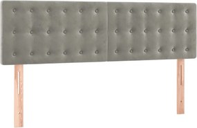 Box spring postel s matrací světle šedá 140x200 cm samet 3141545