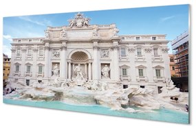 Obraz na skle Katedrála Rome Fountain 100x50 cm