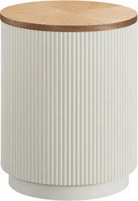Odkládací stolek Stilig ST581 40 cm z masivu ecru/jilm