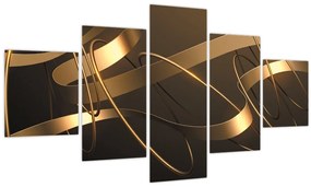 Obraz - Bronzové stuhy (125x70 cm)