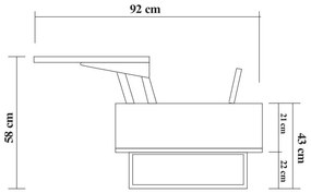 Designový konferenční stolek Gabryle 120 cm vzor ořech