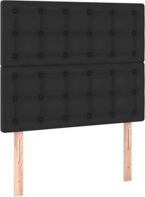 Box spring postel s matrací černá 90x190 cm umělá kůže 3137635