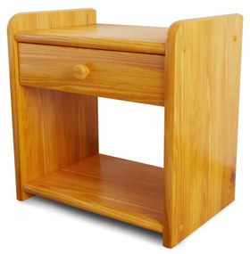 DRW Noční stolek z masivního dřeva VILMA Lak dřeva: Borovice (přírodní)