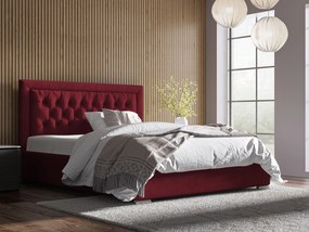 Luxusní postel 160x200 cm Gea Barva: Červená - Kronos 02