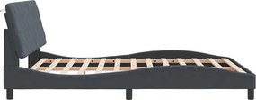 Rám postele bez matrace tmavě šedý 160 x 200 cm samet 3207930