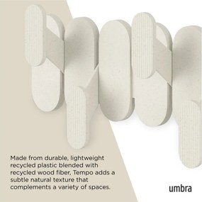 Béžový ocelový nástěnný věšák 16 cm Tempo – Umbra