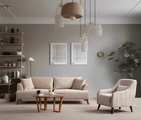 Hanah Home Třímístná pohovka BUHARA krémová