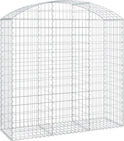 Klenutý gabionový koš 150 x 50 x 140/160 cm pozinkované železo 153457