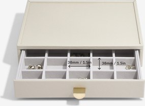 Krabička na šperky Stackers Pebble s 15 přihrádkami se zásuvkou classic tmavomodrá