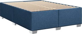 Box spring postel s matrací modrá 140x190 cm textil 3290503