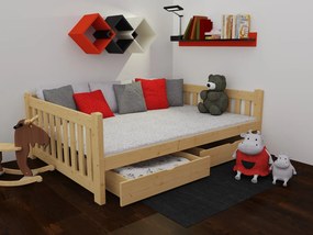 Vomaks Dětská postel DP 035 XL Rozměr: 160 x 200 cm, Barva: surové dřevo
