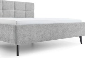 Šedá čalouněná dvoulůžková postel bez roštu 180x200 cm Nova – Meise Möbel