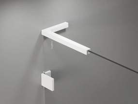 Mexen Lunar-B L, sklápěcí sprchový kout levý 90 x 70 cm, 8mm čiré sklo, bílý profil, 832L-090-070-20-00-L