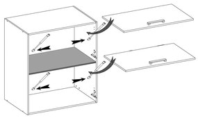 Kuchyňská linka INFINITY s | 170x310 cm | artisan/šedá mat