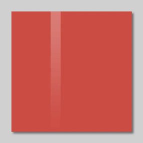 Červená korálová skleněná magnetická tabule do kuchyně Smatab® - 48 × 48 cm