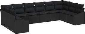 Set pohovek 10 ks Černá polyratan 3346903