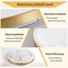 Brilagi - LED Stmívat. svítidlo GLASS POOL DOUBLE LED/60W/230V 50 cm zlatá + DO
