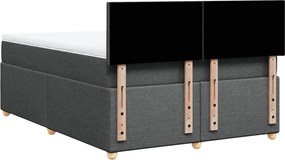 Box spring postel s matrací tmavě šedá 140x200 cm textil 3286697