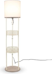 Costway Stojací lampa 158 cm s policí odkládacího koše a vytahovacím vypínačem