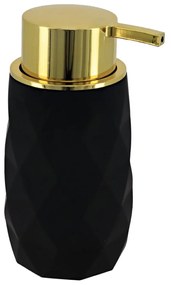 Dávkovač mýdla Lorantos, černá/se zlatými prvky, 210 ml