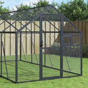 vidaXL Voliéra 1,79 x 6 x 1,85 m hliník [3155804] Barva: antracitová