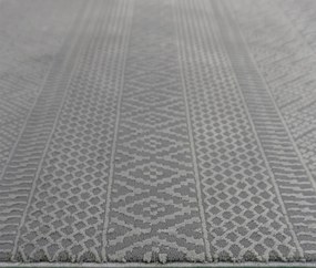 BE Koberec Zurich 1901 GREY - šedý obdélníkový Rozměr: 60x100 cm
