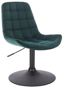 LuxuryForm DESIGN Židle PARIS VELUR na černém talíři - zelená