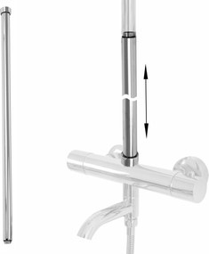 Prodloužení pro vanovou/sprchovou soupravu REA ø 22 mm - 60 cm, chrom