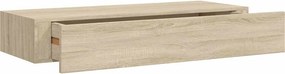 Nástěnné police se zásuvkou 2 ks dub 60 x 23,5 x 10 cm MDF 330262