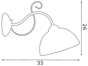 Nástěnné svítidlo ANTICA 1xE27/60W/230V