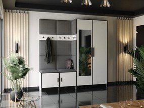 Šatní skříň Roj21 - 211,2x205x39cm bílý + šedý