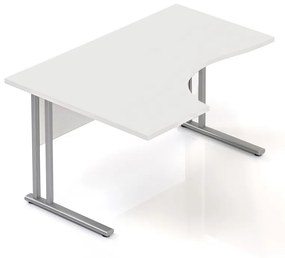 Kancelářský stůl Visio K 140x70/100 cm levý Barva: Bílá