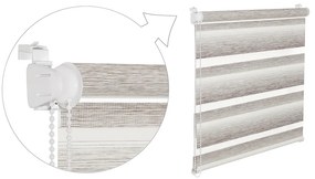 ZEBRA-SHOP Roleta DEN A NOC / MINI / RAINBOW / BÍLO-ŠEDÁ / BH 3105 Barva mechanizmu: hnědá, Výška: 220, Šířka: 98