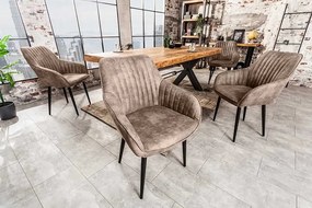 Designové křeslo Esmeralda šedobéžové-taupe
