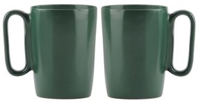 Tmavě zelené hrnky z kameniny v sadě 2 ks 250 ml Fuori – Vialli Design