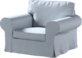 Potah na křeslo IKEA Ektorp barva modrá látka pletený vzor