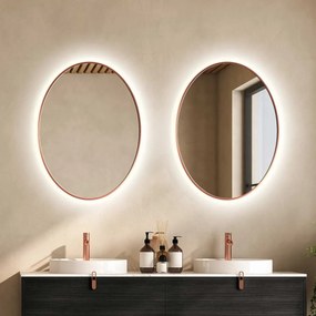 Zrcadlo Scandi Slim Owal Copper LED Rozměr: 40 x 60 cm