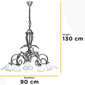 ONLI - Lustr na řetězu MIRANDA 5xE14/6W/230V