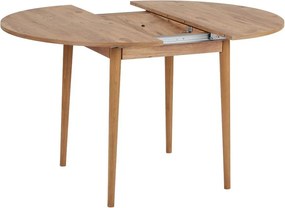 Kulatý rozkládací jídelní stůl s přídavnou deskou v dekoru borovice ø 100 cm Viona – Kalune Design