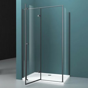 design černý sprchový kout DOPORRO R64 BLACK - 100-140cm ESG 6mm
