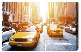 Obraz New York City Taxi 3D Nedostatek Nedostatek Plátno Canvas 120x80