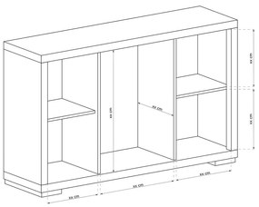 Vegas S - komoda V3 - santana světlá