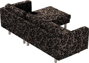 Potah na pohovku IKEA Norsborg 3-místná se šezlongem barva hnědá látka pletený vzor, vzorované