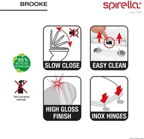 Spirella BROOKE bílá / WC prkénko / soft-close / recyklovaný polypropy