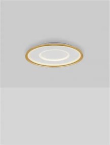 LED stmívatelné zlaté designové stropní svítidlo Figin s dálkovým ovládáním 49W