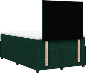 Box spring postel s matrací tmavě zelená 120 x 200 cm samet 3292307