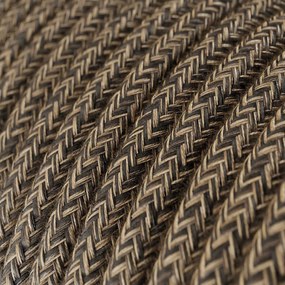 creative cables Závěsné světlo s textilním kabelem a dřevěnou úpravou Barva: Efekt wenge